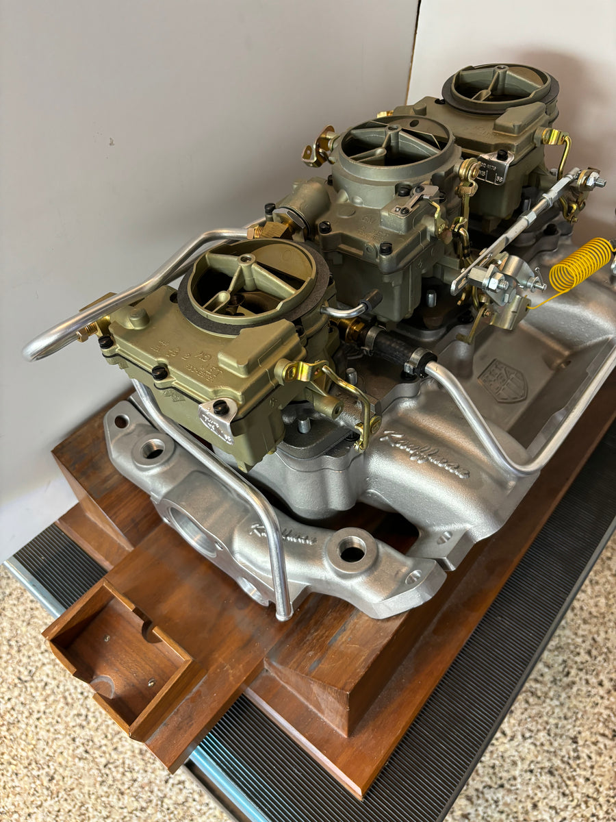 TRADE WIND ALUMINUM INTAKE WITH MODIFIED ROCHESTER CARBS - 1966 ...