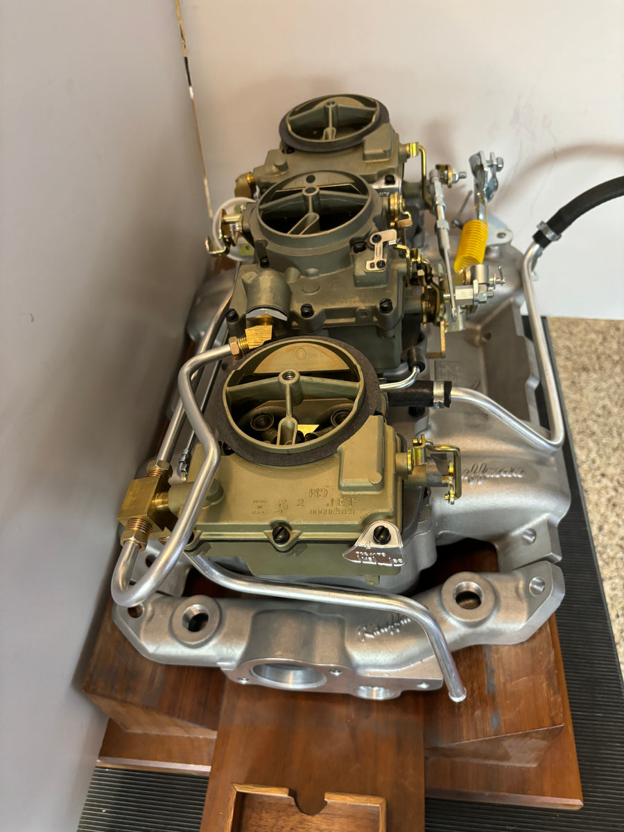 TRADE WIND ALUMINUM INTAKE WITH MODIFIED ROCHESTER CARBS - 1966 ...